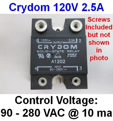 Crydom A1202 SSR Zero-Crossing Switch, Control: 90Vrms, Output: 24-140 ...