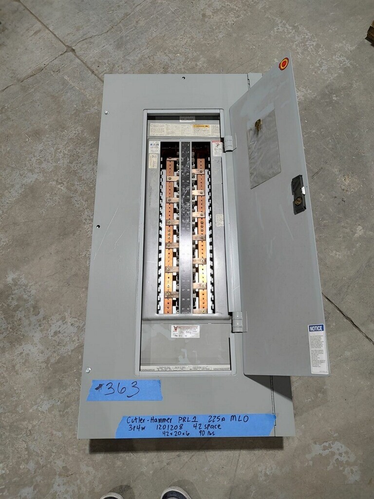EATON 225 AMP mlo 42 SPACES Panel Panelboard 208V 120V 240V 225 PRL1A ...