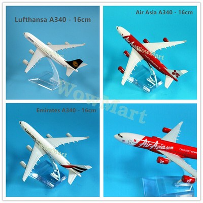 Diecast Metal Aluminium Airbus A340 Plane Model Varies Airlines 16cm | eBay