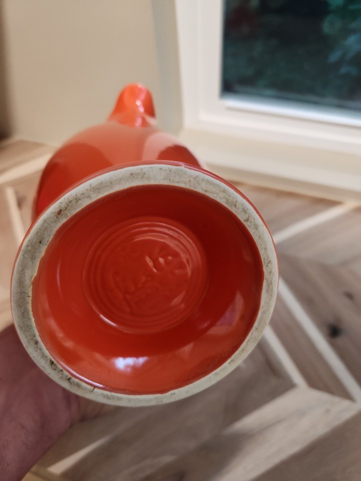 Fiesta Marmalade Vintage 'Radioactive Red' Orange with Lid Fiestaware ...