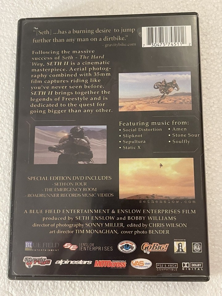 SETH II A 35mm Freestyle MX Film DVD Motocross Seth Enslow Motorcycle ...