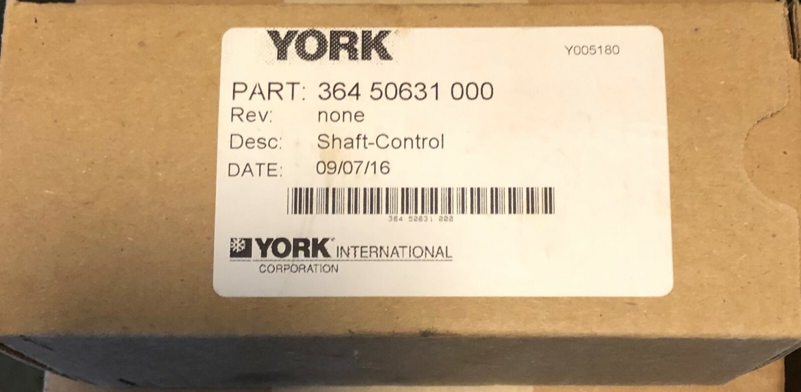 York Shaft Control 364-50631-000 for sale online | eBay