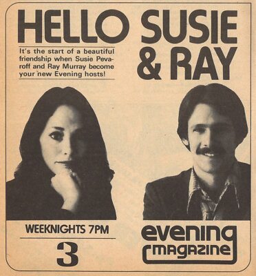 1979 KYW PHILADELPHIA TV AD ~ SUSIE PEVAROFF & RAY MURRAY HOST EVENING ...