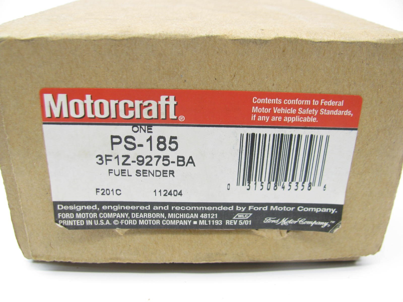 NEW GENUINE Motorcraft PS-185 Fuel Gas Gauge Level Sender - 2001-2005 ...