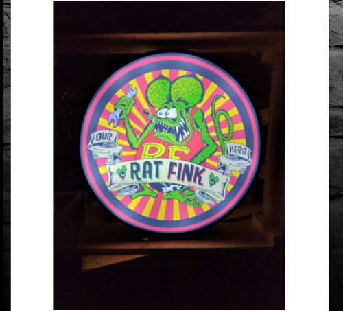 Rat Fink LED Flange Sign / Hot Rod Rat Rod Wall Signs / Vintage Car ...