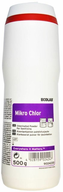 Ecolab Mikro Chlor Disinfectant and Sanitiser 500g Shaker Chlorine for ...
