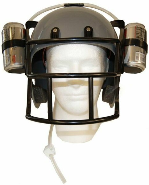 Football Beer Can Drinking Helmet Fun Party Game Hat Drink Dispenser ...