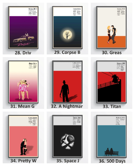 30 Minimalist Movie Posters Using Just Simple Shapes And Colours