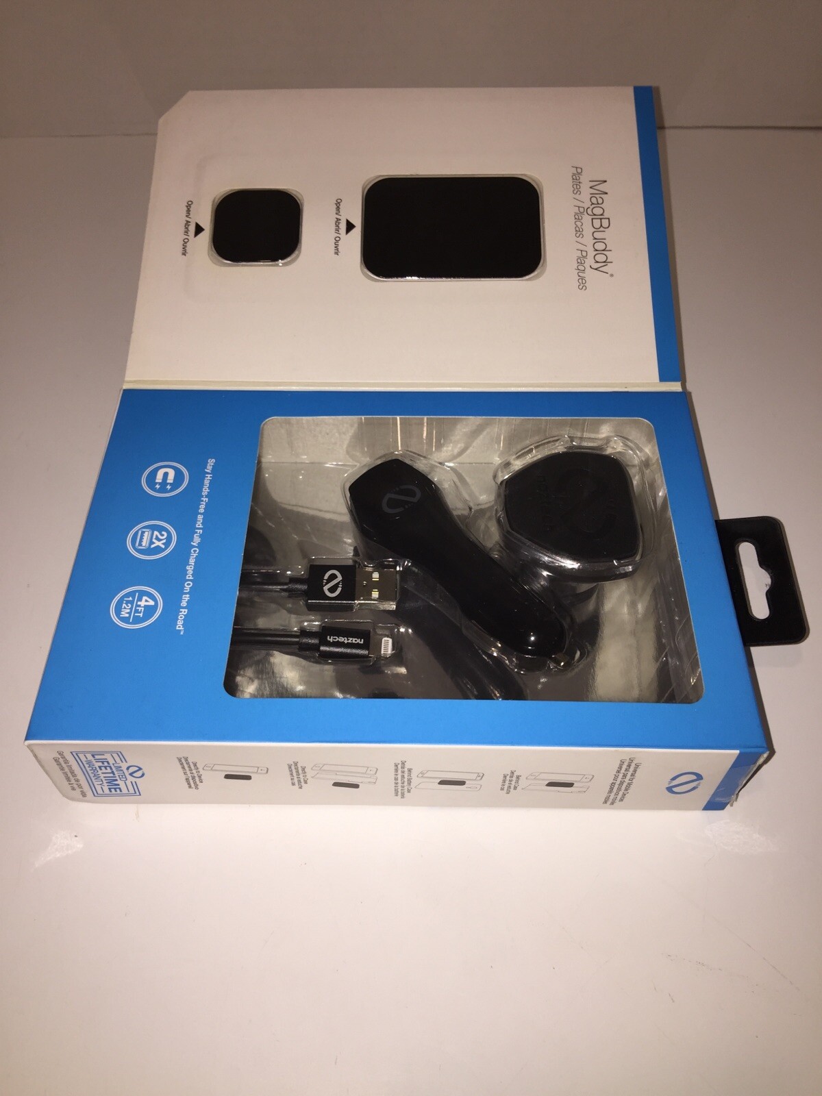 Naztech Safety Essential Cell Phone Car Kit -MFi Cable/Magbuddy/Dual ...