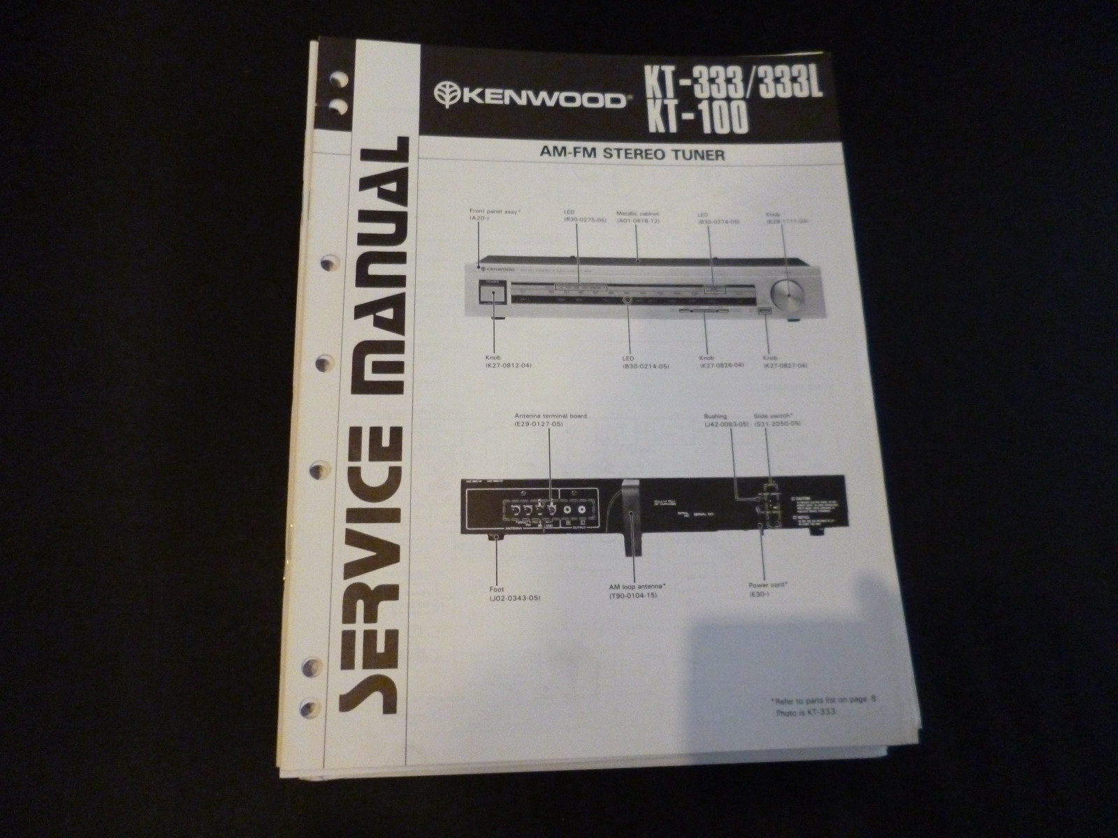 Original Service Manual Kenwood KT-333/333L KT-100 | eBay.de