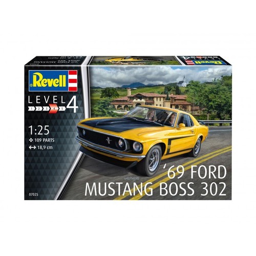 Revell Germany 1969 Ford Mustang Boss 302 1:25 7025 Plastic Model Kit ...