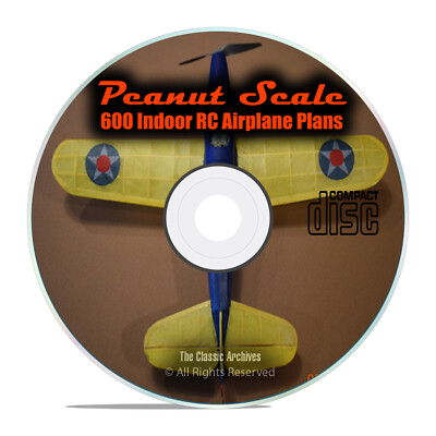 600 Small "Peanut" Scale, Indoor, RC Remote Control Model Airplane ...