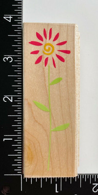 Hero Arts Sunshine Daisy Single Flower F2474 Wood Mounted Rubber Stamp ...