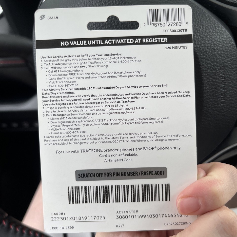 TRACFONE 90 Day Refill Airtime Service Plan 120 Minutes Talk Text | eBay