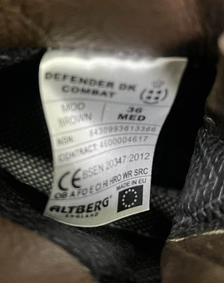 British Army Altberg Defender Brown Combat Boots Brand New Small Cadet ...