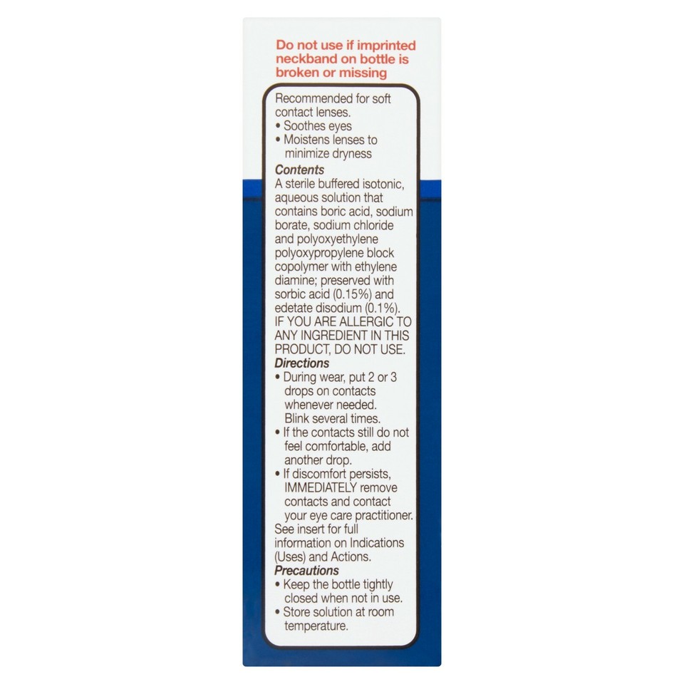 Equate Contact Lens Rewetting Eye Drops, 0.5 fl oz - Vision & Eye ...