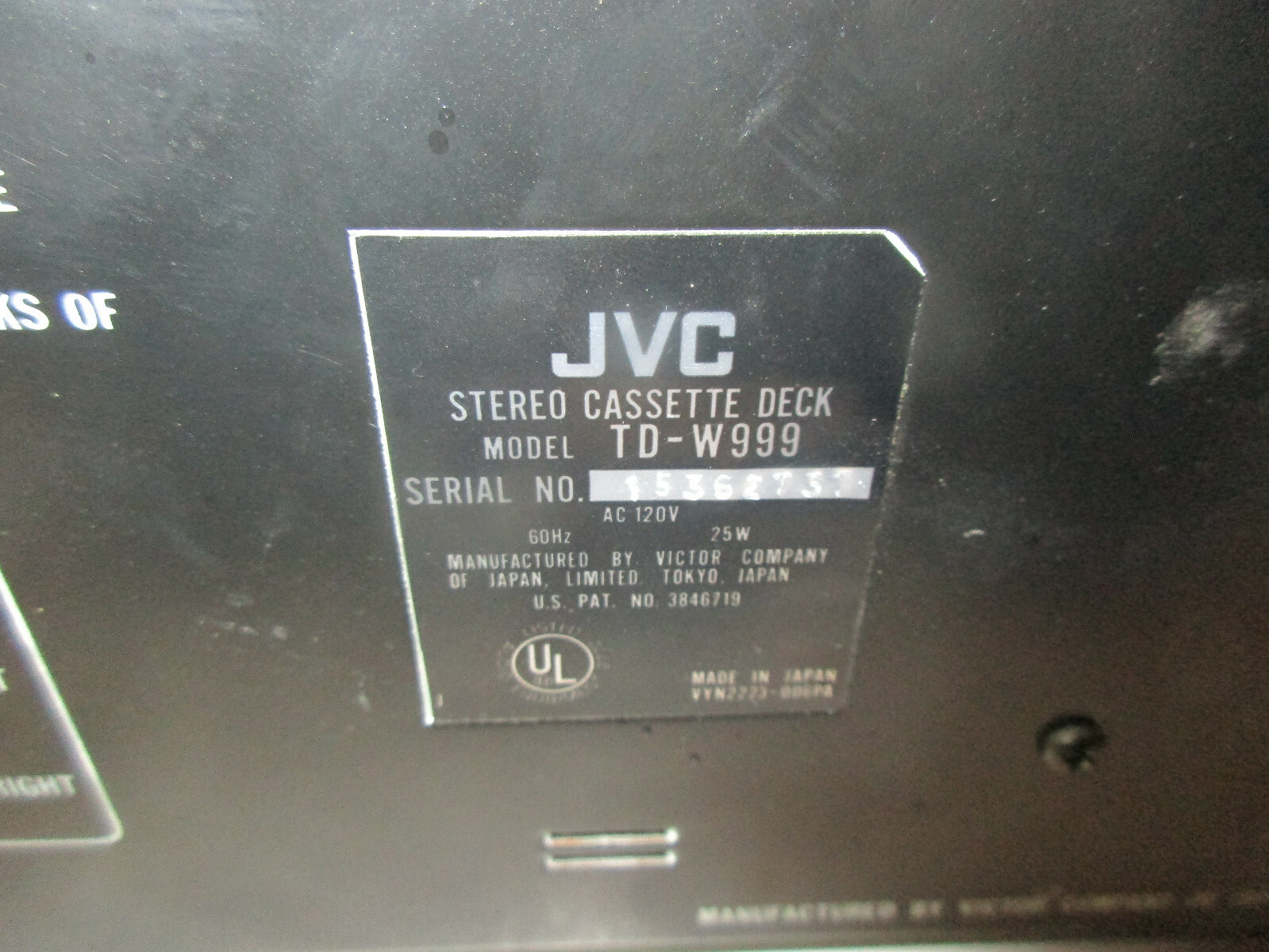 JVC Dual Cassette Deck TD-W999 | eBay