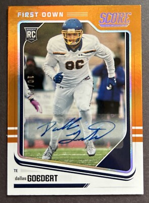 2018 Score - Rookies First Down Signatures Dallas Goedert auto #10/10 ...