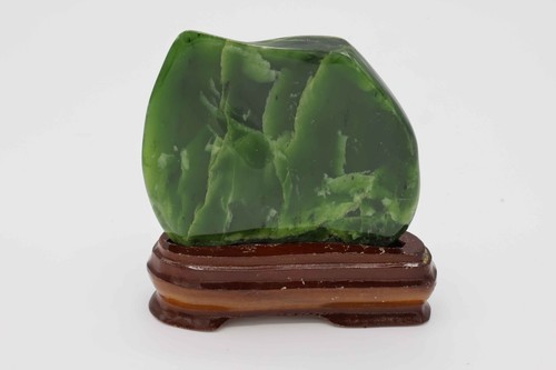 Nephrite Jade Slab on Wooden Base | eBay