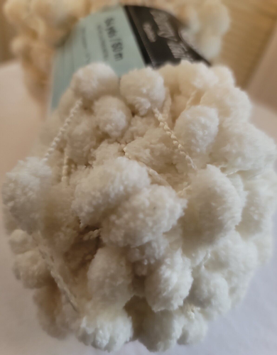 LOOPS & THREADS Off-White Bunny Tail POM POM CRAFT YARN Discontinued ...