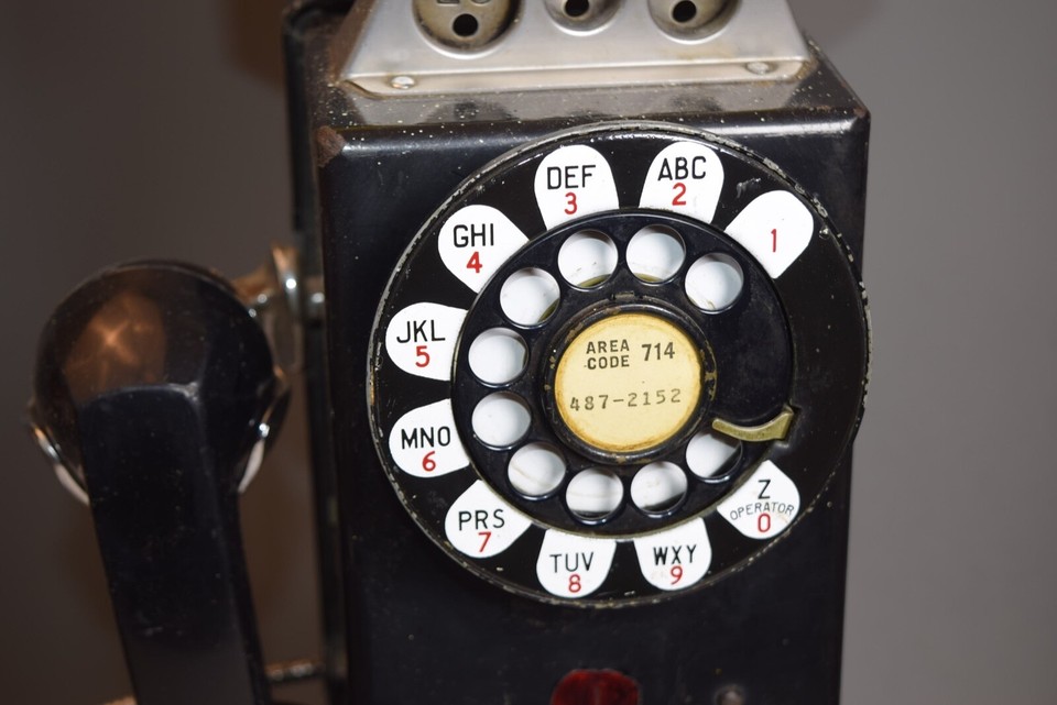 Vintage WESTERN Bell ELECTRIC 3 SLOT ROTARY DIAL 1955 PAYPHONE Pay ...