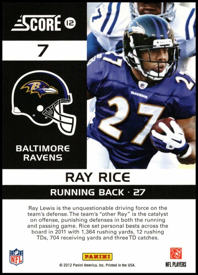 2012 Score Complete Players #7 Ray Rice Ravens Football Card | eBay
