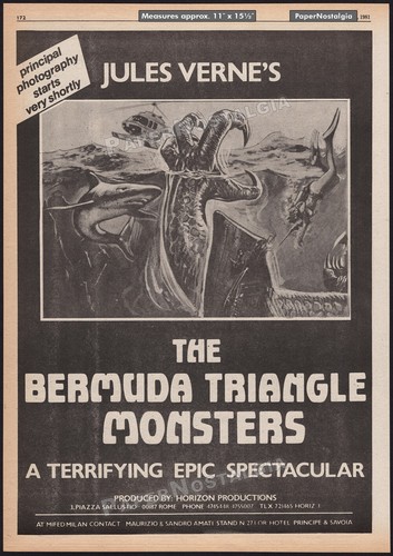 THE BERMUDA TRIANGLE MONSTERS__Orig. 1981 Trade AD / poster__Antonio ...