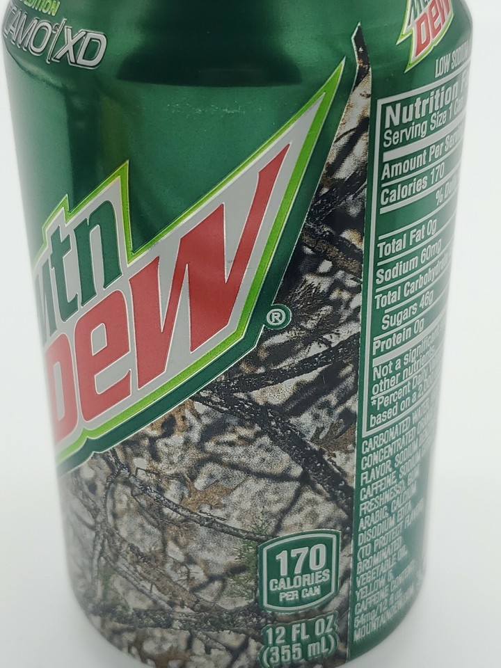 2016 Empty MOUNTAIN DEW Can Limited Edition Lost Camo XD Mtn Dew Can Mt ...
