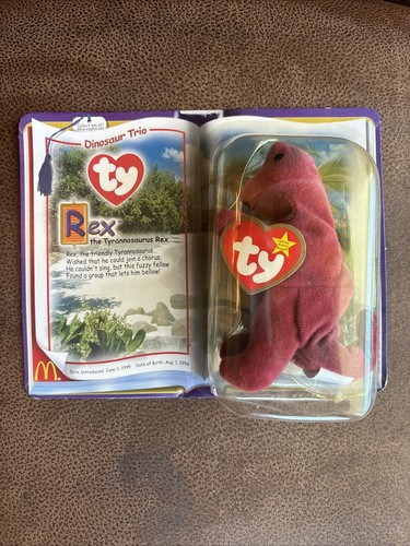 TY REX The Tyrannosaurus 1994 Mc Donalds Beanie Baby RARE RETIRED ...