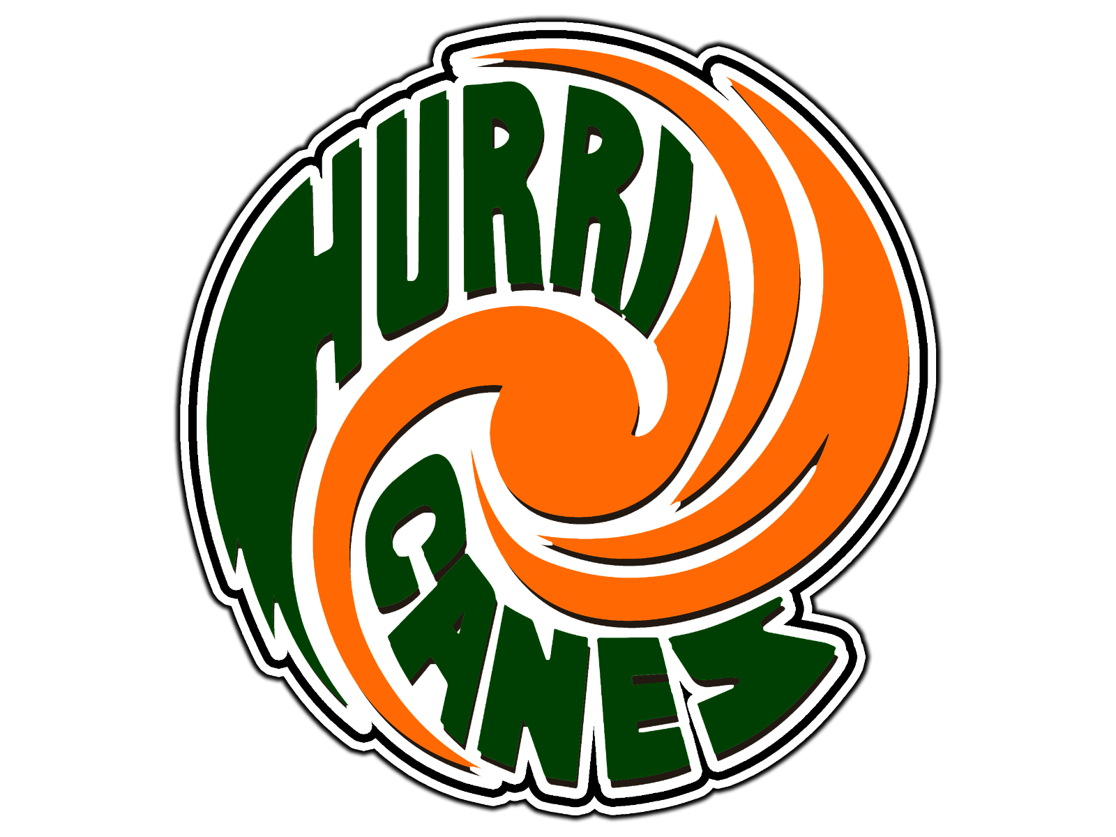 #0466 Miami Hurricanes Hurricane Logo College Sticker Waterproof Vinyl ...