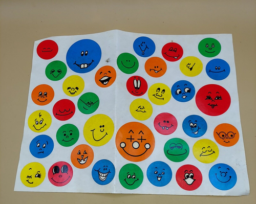Vintage Highlights Magazine Smiley Face sticker sheet stickers colorful ...
