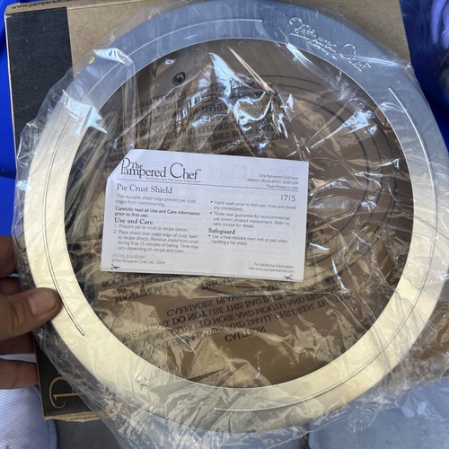 The Pampered Chef Pie Crust Shield Aluminum Protector 9 in Pies 1715 ...