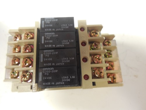 OMRON RELAY BLOCK G3S4-D1 24Vdc w/ G3SD-Z01P-PD | eBay
