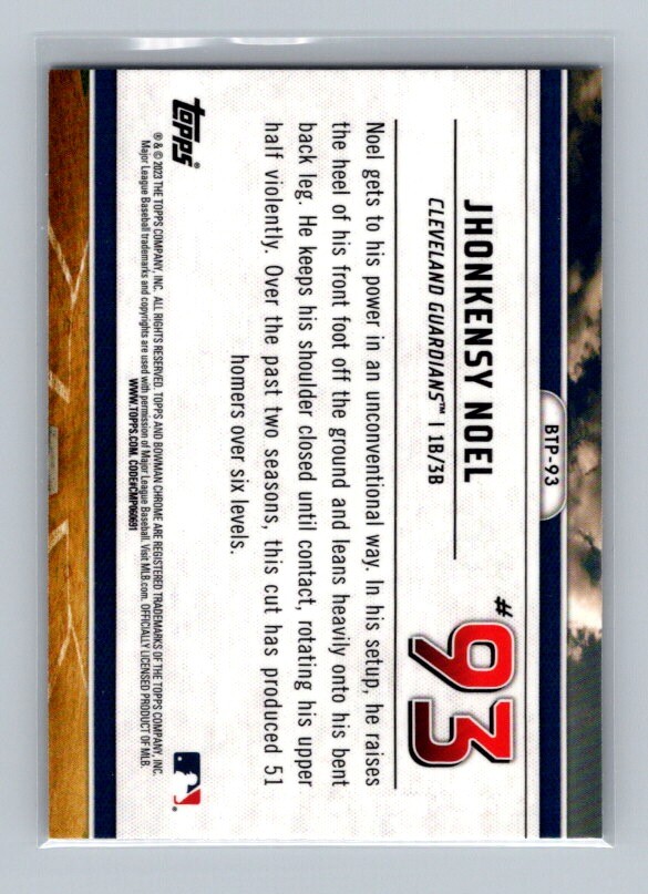 2023 Bowman #BTP-93 Jhonkensy Noel Bowman Scouts’ Top 100 | eBay