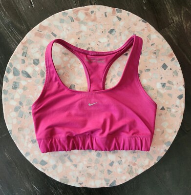 Nike Dri-Fit Magenta Pink Racerback Compression Sports Bra Women's Size ...