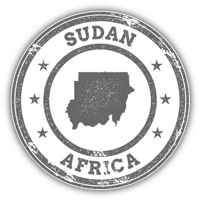 Sudan Map Africa Grunge Rubber Stamp Car Bumper Sticker Decal 5'' x 5 ...