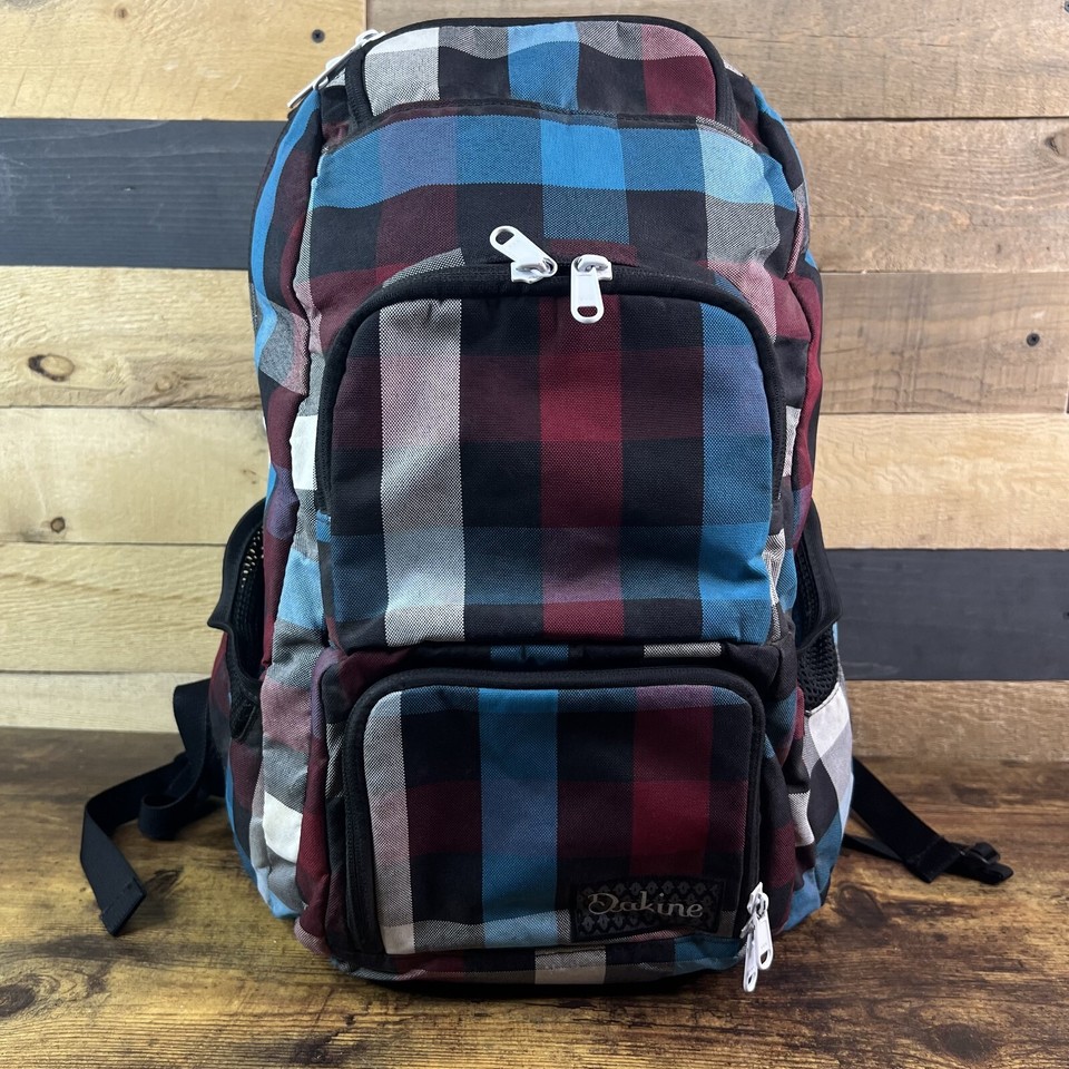 Dakine Backpack Mens Checkered Plaid Floral Inside Hiking Backpack | eBay