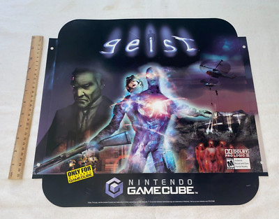 GEIST Nintendo GameCube Original Vintage Store Display Poster VERY RARE ...