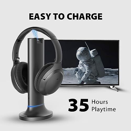 Avantree Opera - 35Hrs Comfortable Wireless Headphones for TV Listening ...