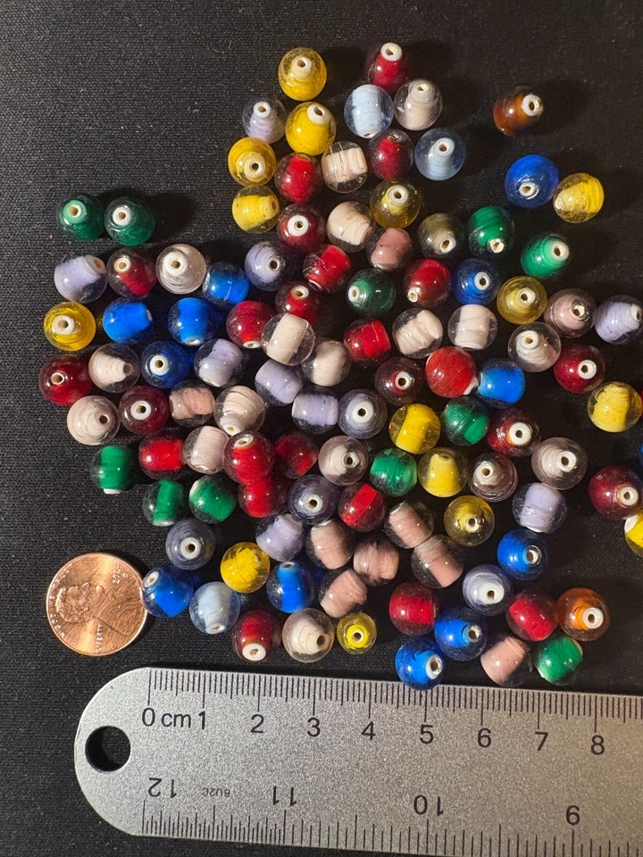 100 grams glass beads - (B1234) white hearts glass beads | eBay