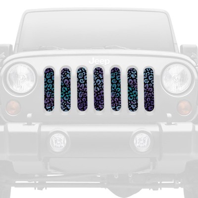 For Jeep Wrangler 97-06 1-Pc Leopard Print Style Purple Perforated Main ...