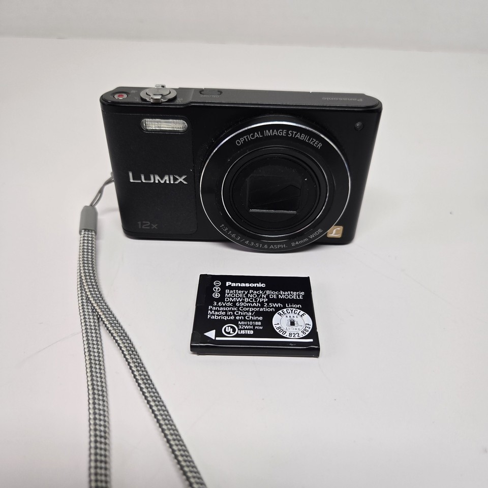For Parts - Bad Lens - Panasonic Lumix DMC-SZ10 16MP Compact Digital ...