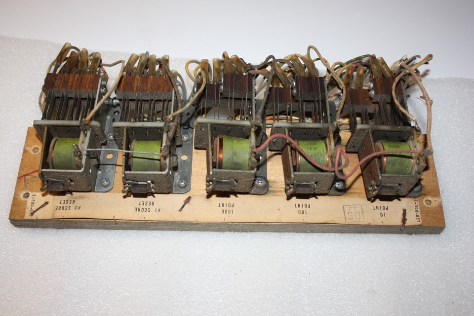 Bally 1974 EM Pinball Backbox Relay Bank (Points/Reset) 5 Coils Parts ...