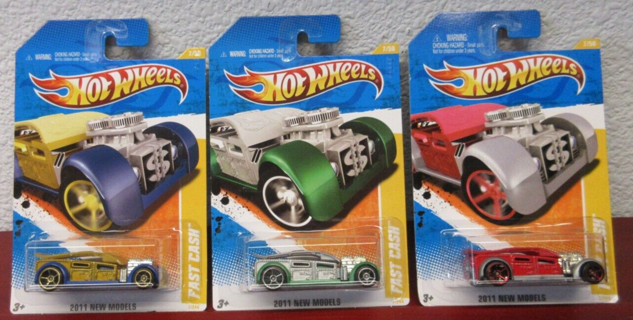 3 w/ Color Variations 2011 NEW MODELS Hot Wheels FAST CASH 7/244 (M) | eBay