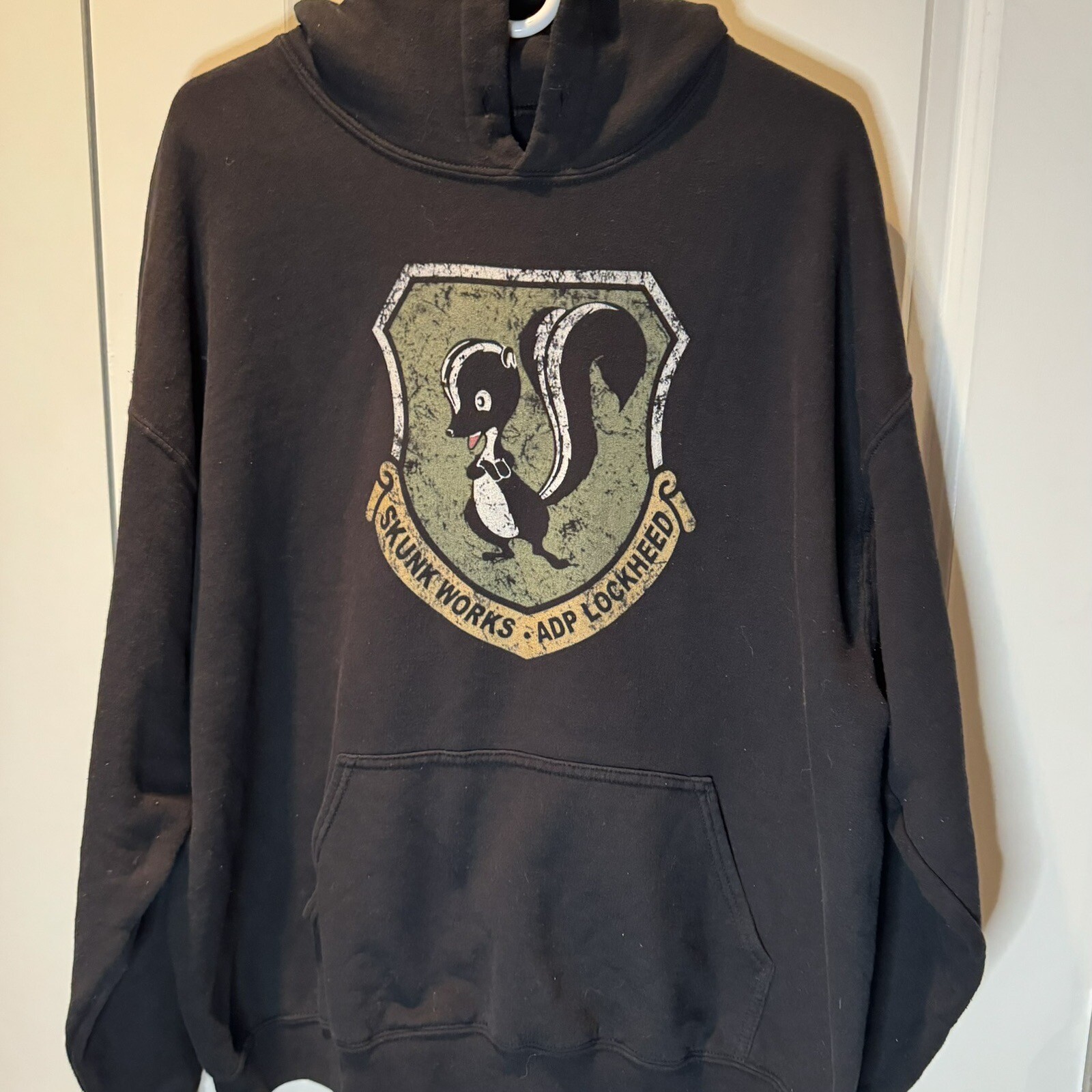 Lockheed Martin Skunk Works Logo Black Hoodie Sweatsh… - Gem