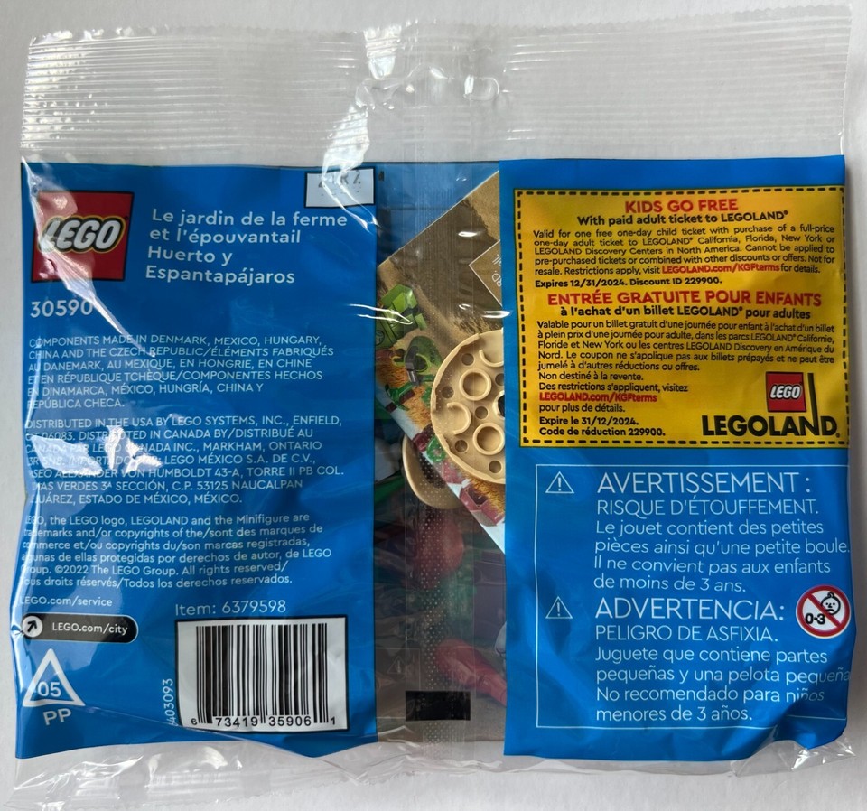 Lego City Farm Garden & Scarecrow 2022 Polybag Set 30590 Sealed! | eBay