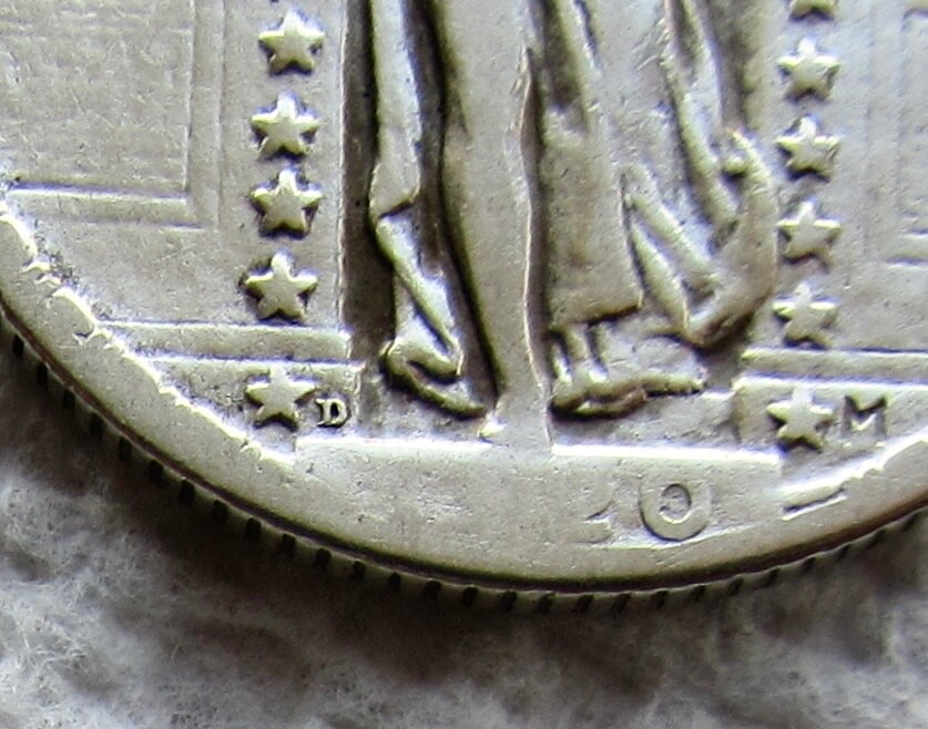 1920-D 25C Standing Liberty Silver Quarter Rare Key Date Mid Grade ...