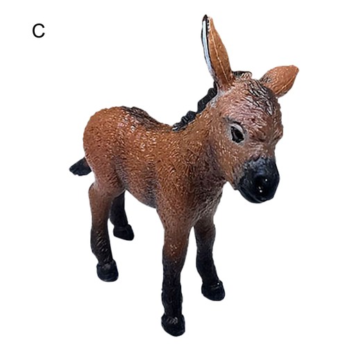 Little Donkey Figurine Cute High Simulation Wild Animal Little Donkey ...