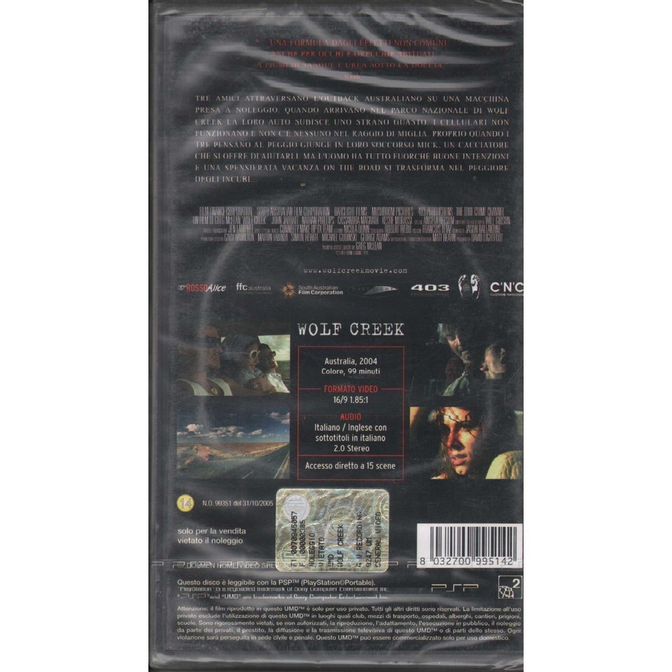 Wolf Creek UMD Psp Greg Mclean/8032700995142 Sealed | eBay