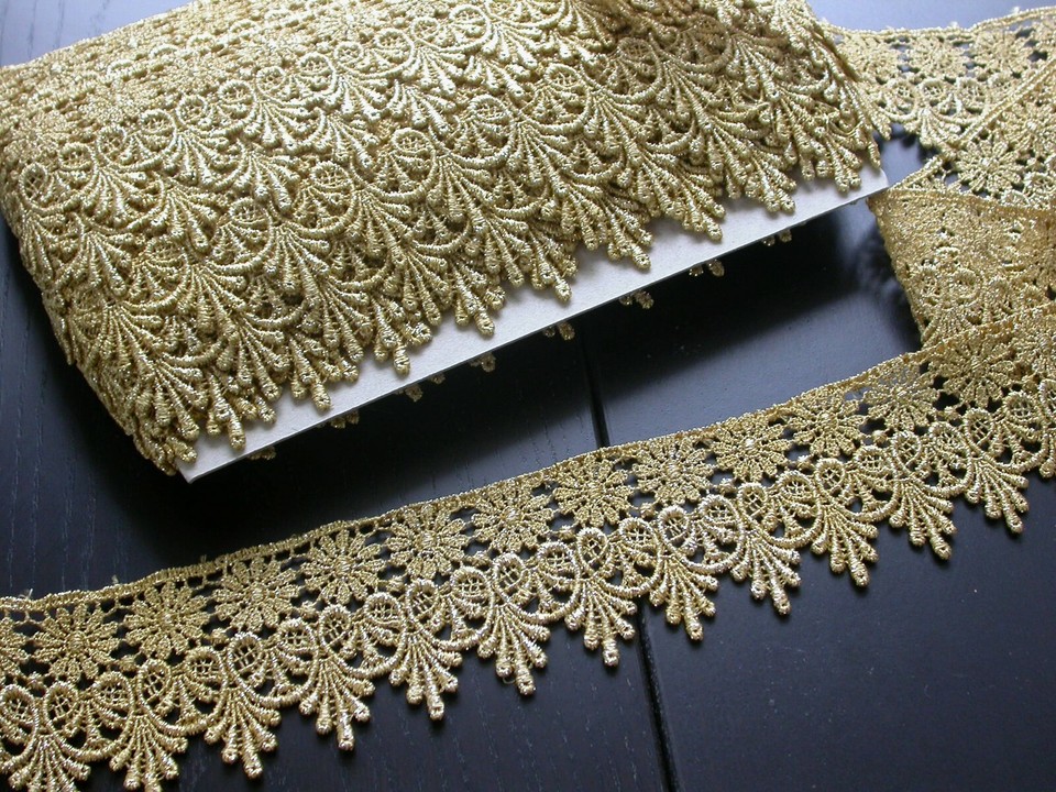Metallic Venise Lace Remnants all continuous lengths | eBay